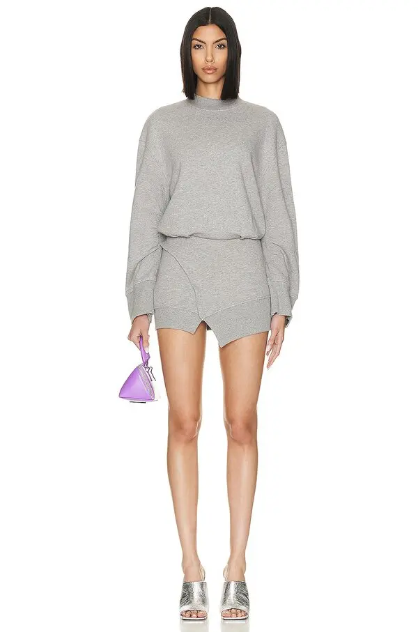 Attico Mini Dress - Melange Grey