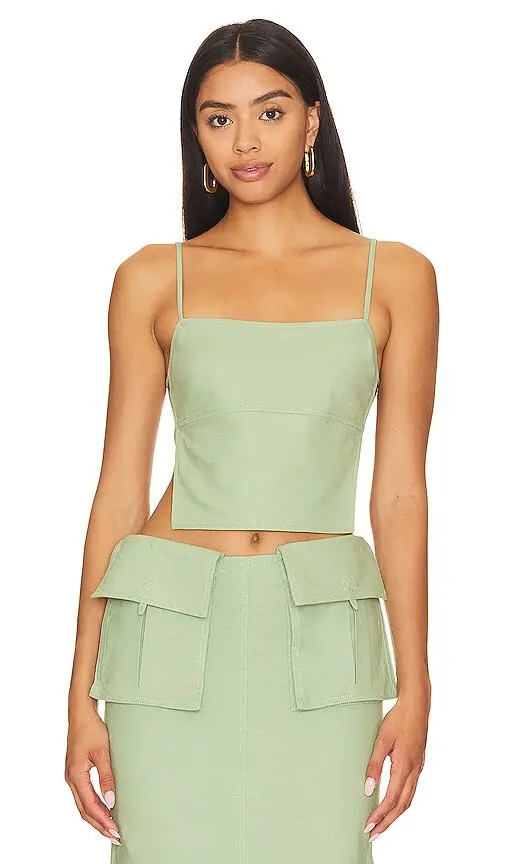 CAMILA COELHO Rousseau Top - Sage Green