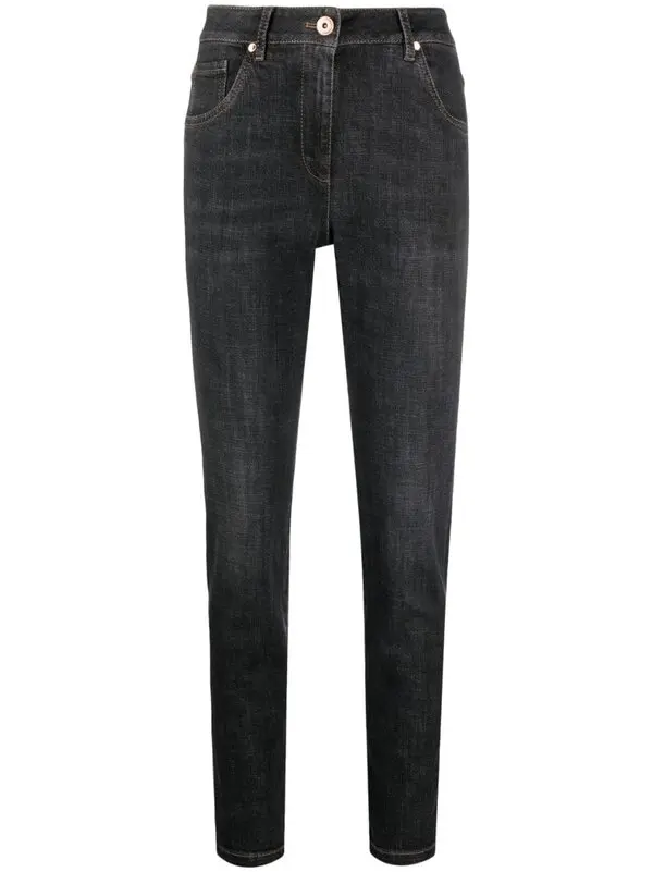 Brunello Cucinelli High-waisted Skinny Jeans