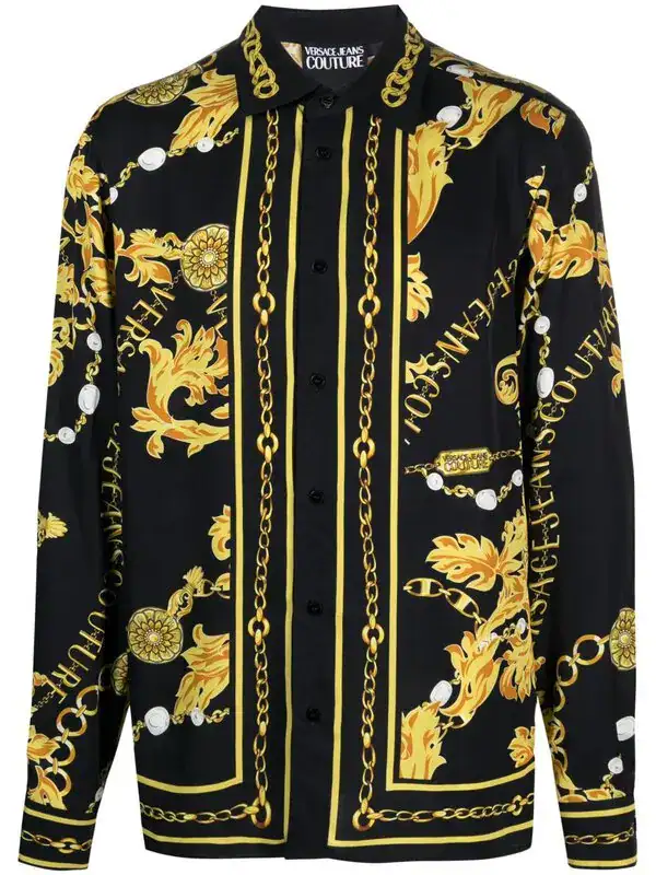Versace Shirt Size Viscose In Black - 35% Off | Editorialist