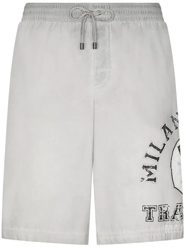 Dolce & Gabbana Graphic-print Knee-length Swim Shorts