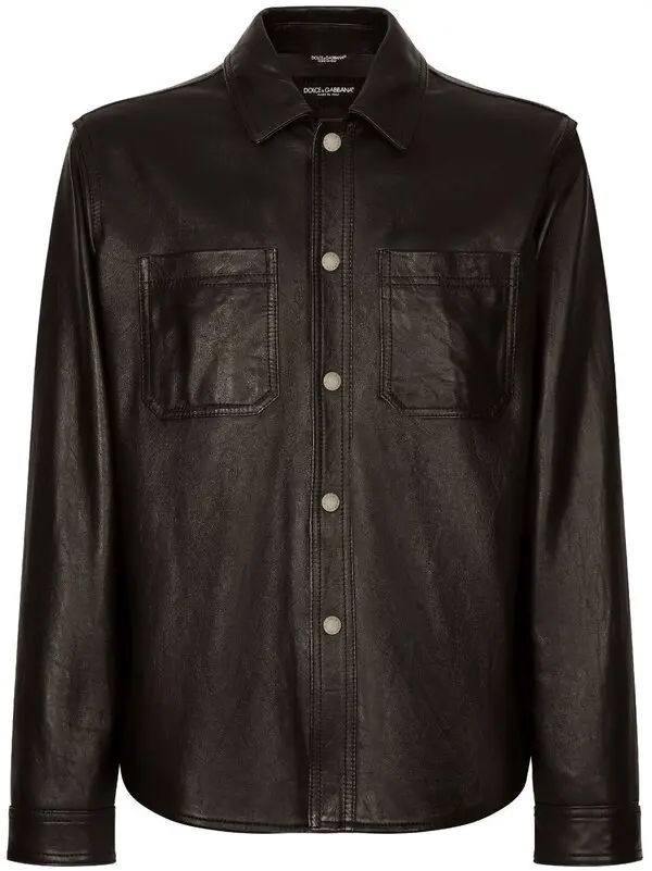 Dolce & Gabbana Button-up Leather Shirt
