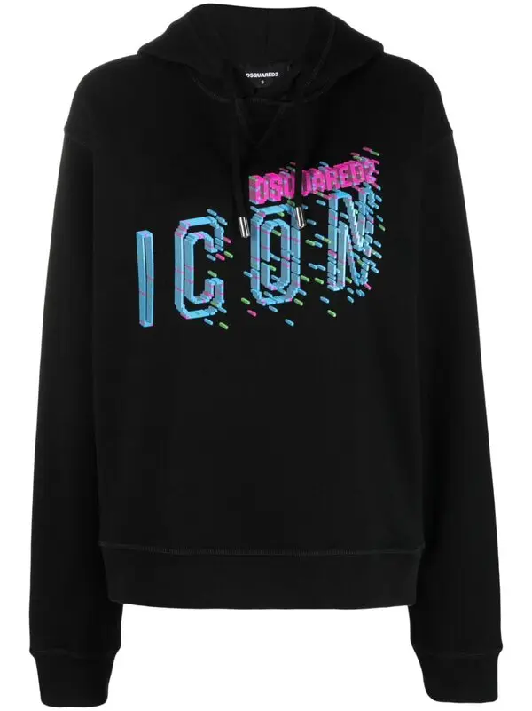 Dsquared2 Logo-print Drawstring Cotton Hoodie