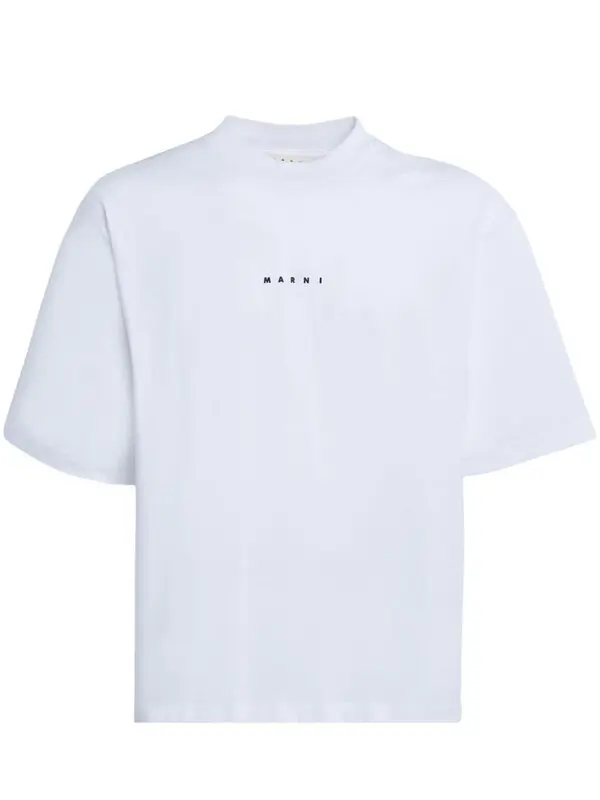 Marni Logo-print Cotton T-shirt - White