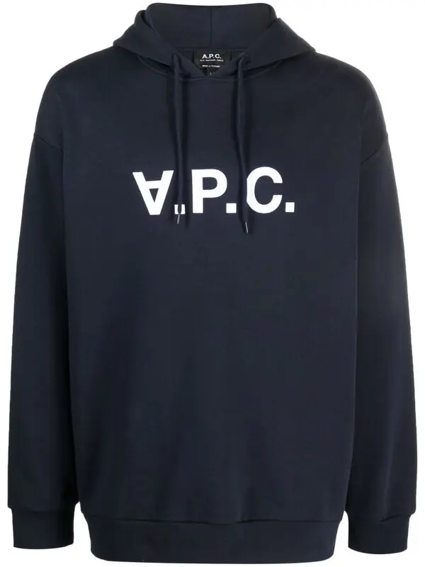 A.p.c. Milo Logo-print Organic-cotton Hoodie