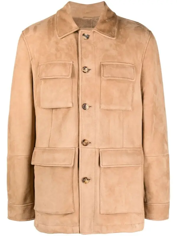 Brunello Cucinelli Button-down Suede Jacket
