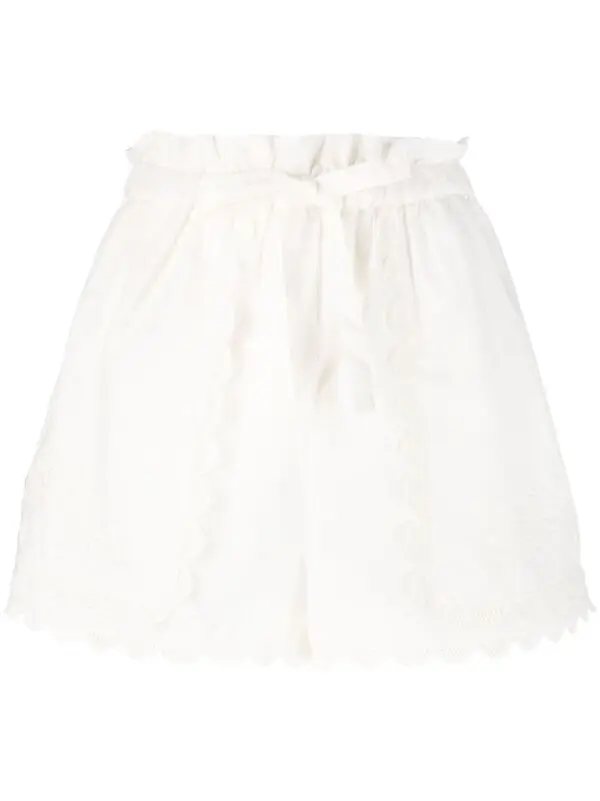 Ulla Johnson Nellie Embroidered Shorts - Neutrals