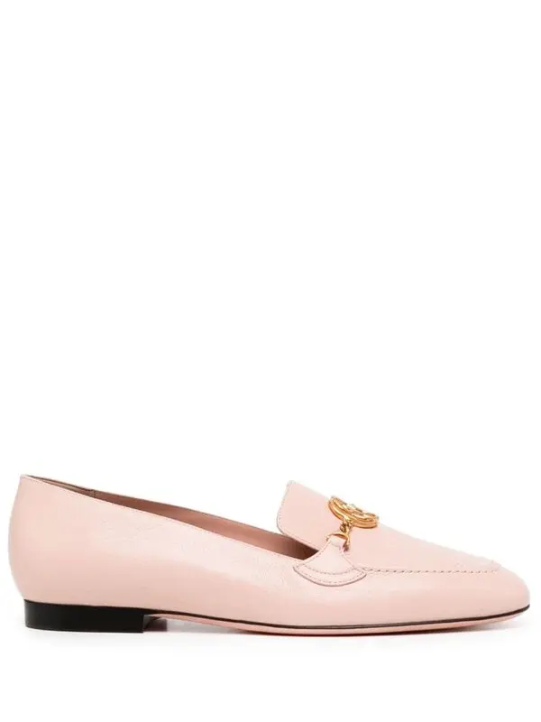 Bally O'brien Embellished Leather Loafers - Pink