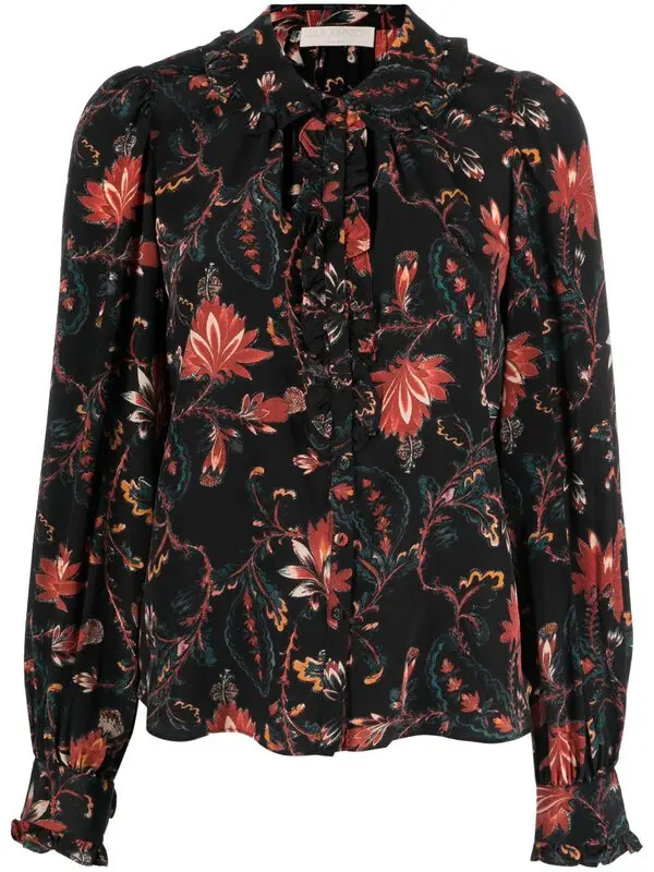 Ulla Johnson Philipa Floral-print Blouse - Black