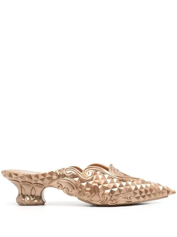 Y/project X Melissa Court Mules - Gold
