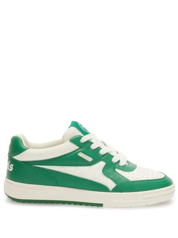 Palm Angels University Leather Sneakers - Green