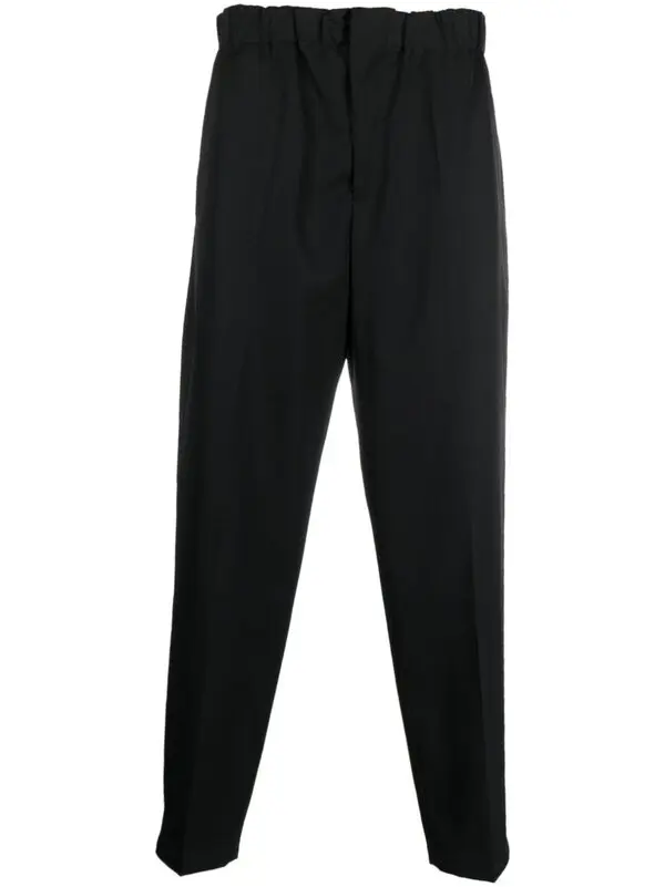 JIL SANDER Elasticated-waistband Trousers - Black
