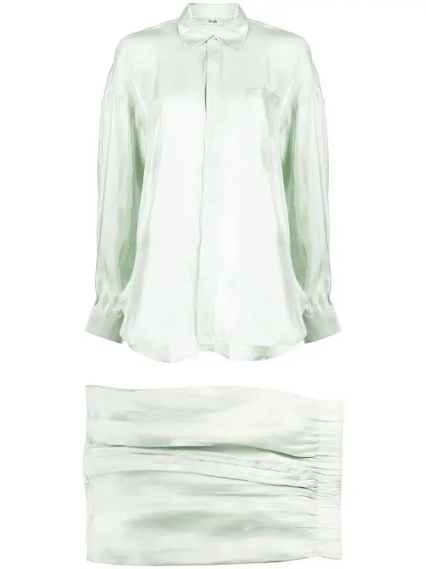 B+AB Satin Button-up Shirt