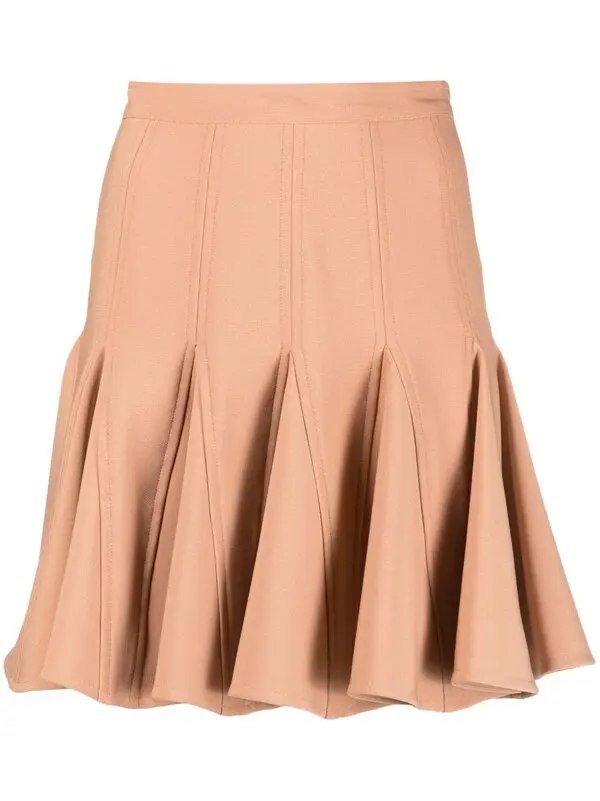N°21 Pleated Edge Mini Skirt