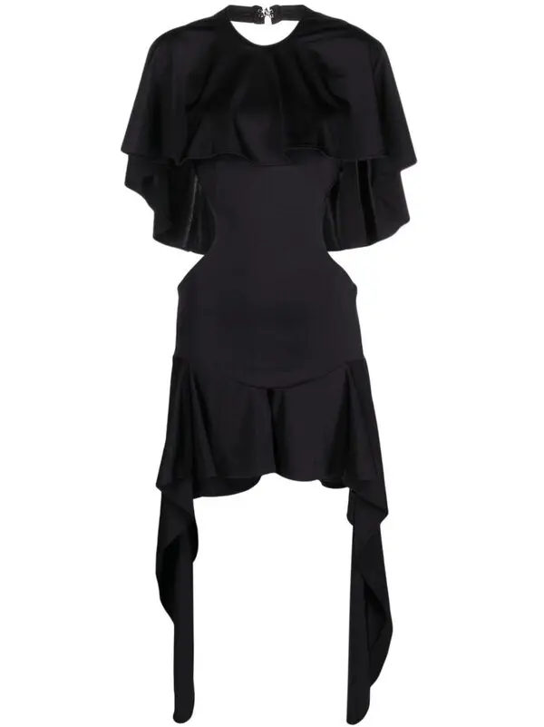 Attico Airi Cape-effect Mini Dress
