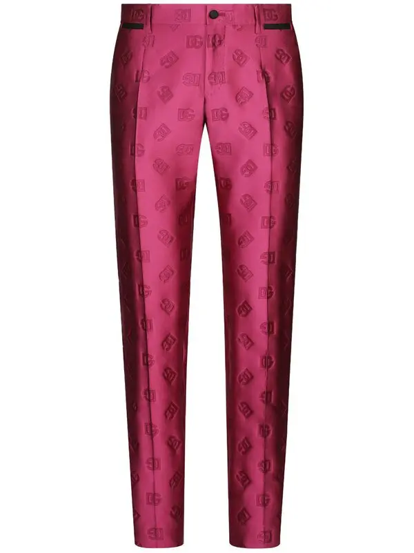 Dolce & Gabbana Monogram Jacquard Tailored Trousers