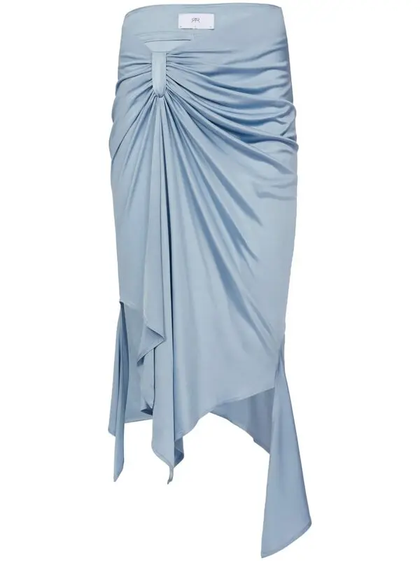 RtA Asymmetric Draped Jersey Skirt