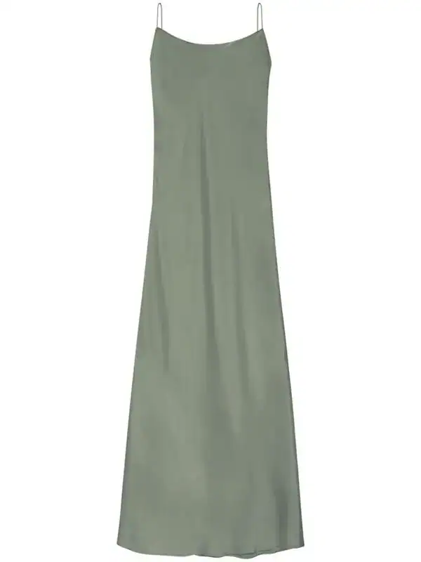 Anine Bing Chloe Silk Dress In Green - 56% Off | Editorialist