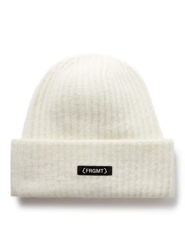 Moncler 7 Frgmt Hiroshi Fujiwara Ribbed Wool Beanie - White