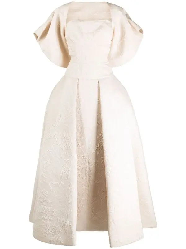 SAIID KOBEISY Brocade-effect Maxi Ball Dress