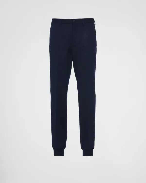 Prada Wool Joggers - Navy