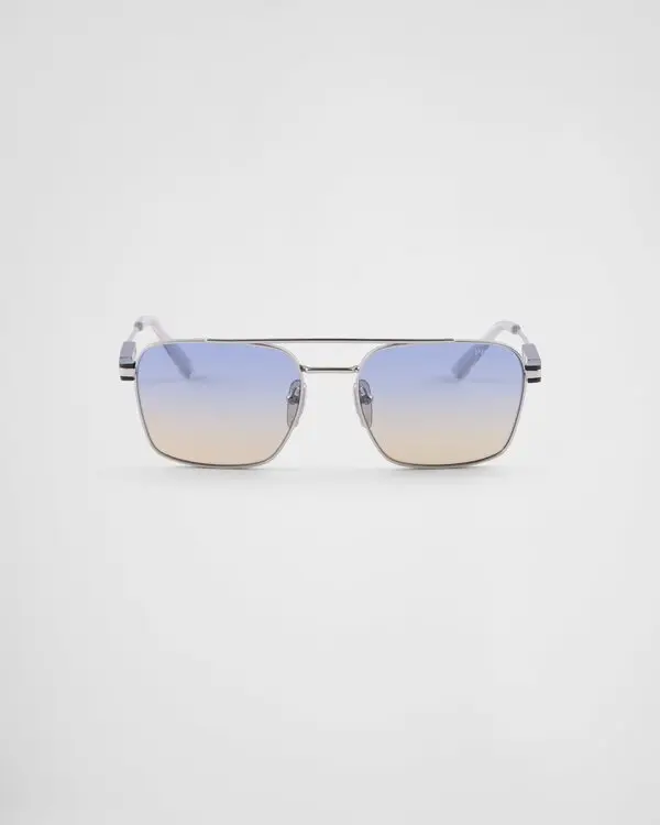 Prada Sunglasses With Metal Frame - Iris Shaded Sun Lenses