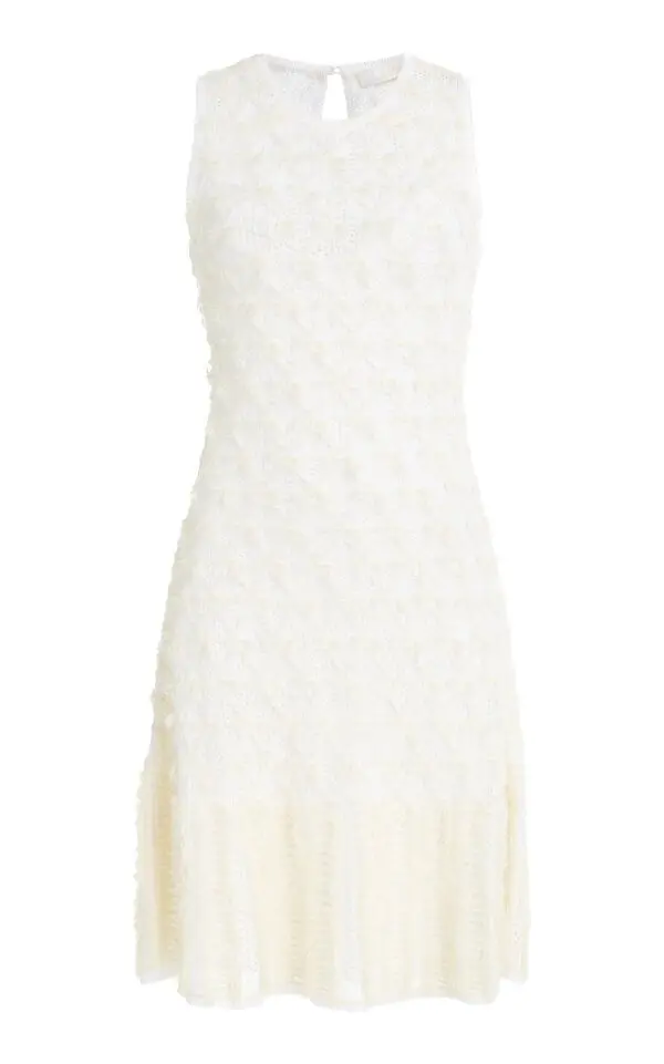 Chloé Tweed Mini Dress - White