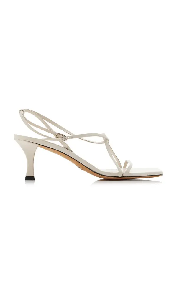 Proenza Schouler Square Leather Sandals - White
