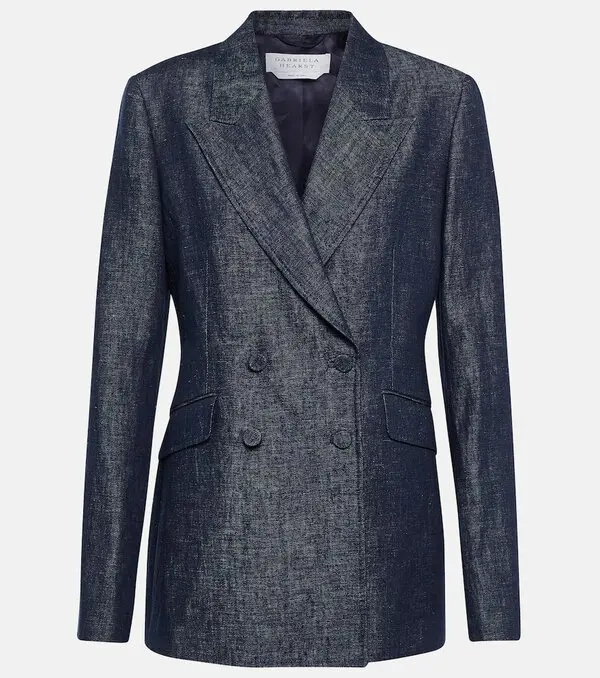 Gabriela Hearst Double-breasted Linen Blazer