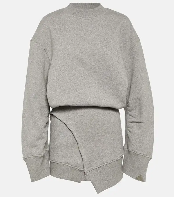 Attico Cotton Sweater Dress - Grey