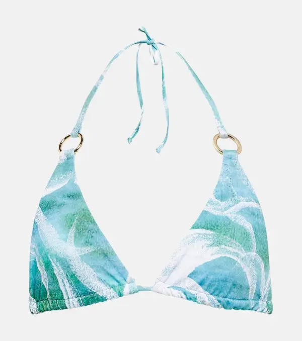 LOUISA BALLOU Ring Bikini Top - White