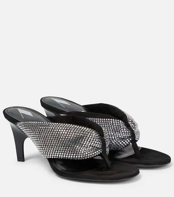 Attico Rem Crystal-embellished Thong Sandals