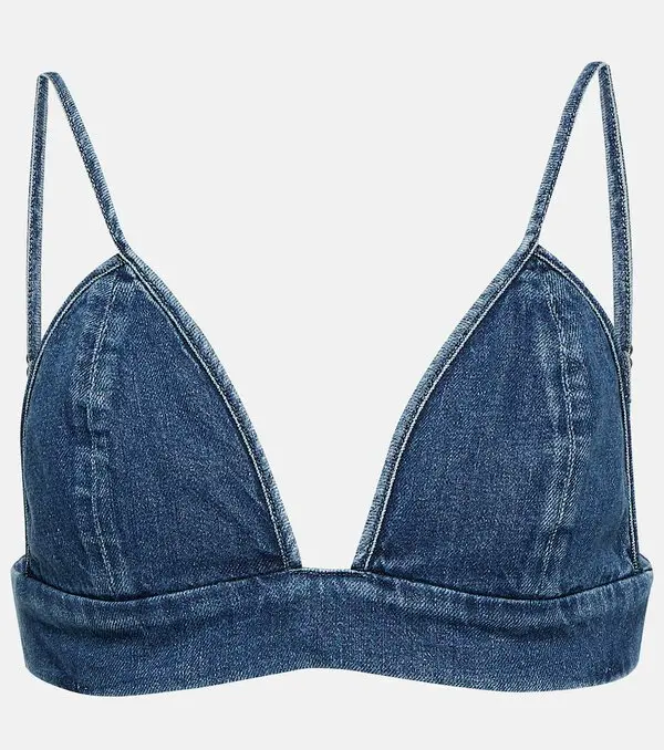 AGOLDE Denim Bralette - Blue