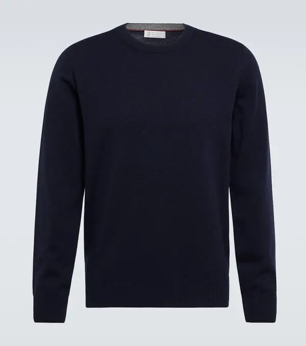 Brunello Cucinelli Cashmere Crewneck Sweater - Blue