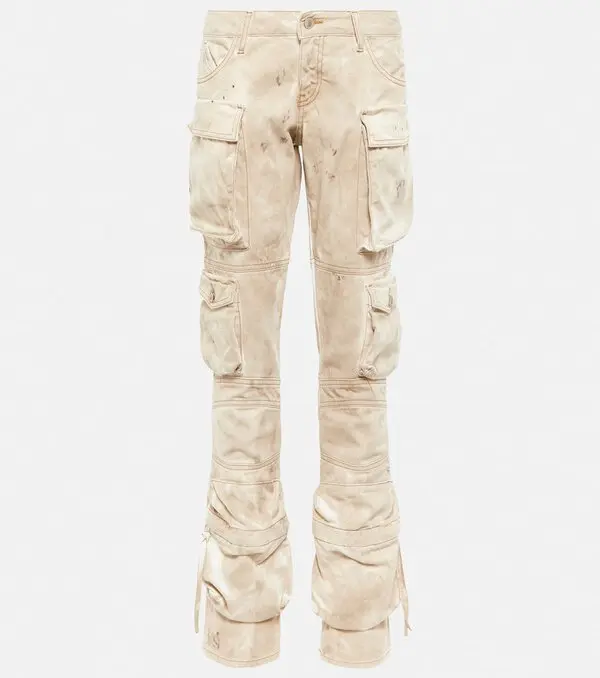 Attico Low-rise Cargo Pants - Beige