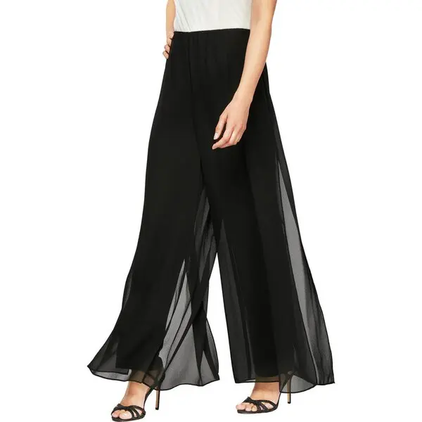 Alex Evenings Gauzy Wide Leg Pants