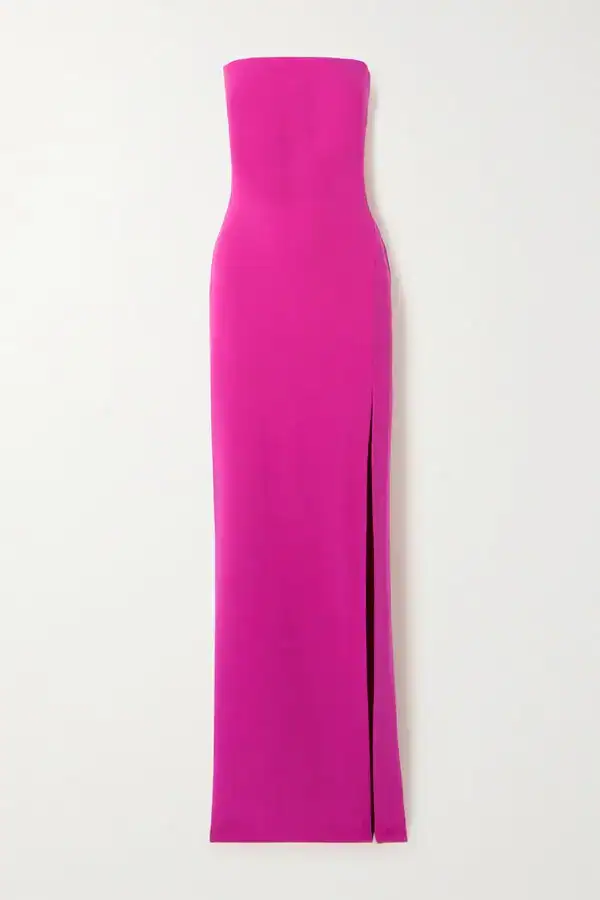 Solace London Zora Strapless Stretch-Crepe Maxi Dress In Pink - 50% Off |  Editorialist