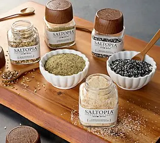 SALTOPIA INFUSED SEA SALTS Saltopia Best Of Bbq Set Of 4 Infused Sea Salts