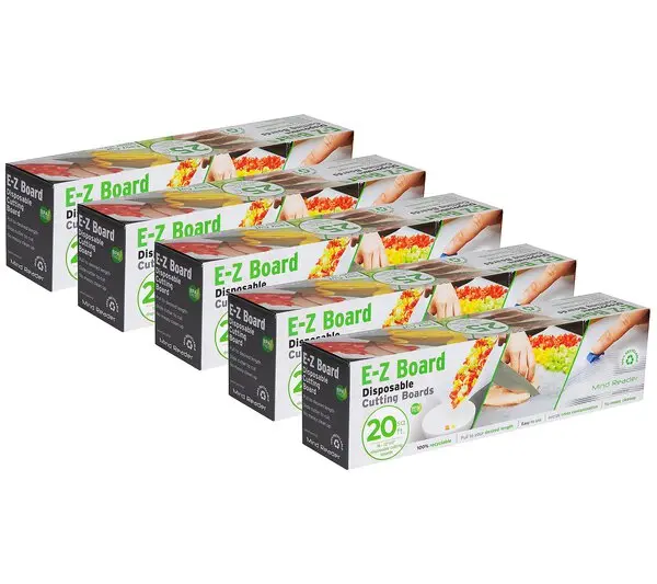 MIND READER E-z Board 5-pack Disposable Plastic Cutting Boards