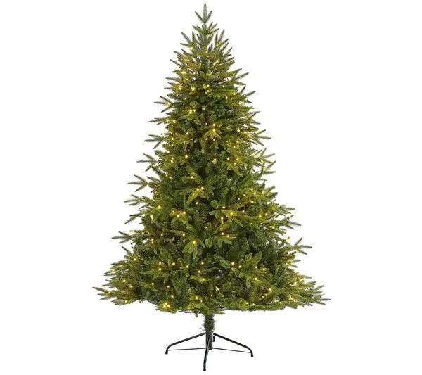NEARLY NATURAL 6.5-ft Colorado Mountain Fir Chr Stmas Tree