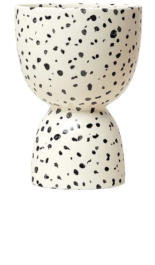 FRANCA NYC Medium Stacked Planter In Black, White
