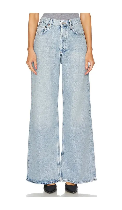 AGOLDE Dame High Rise Wide Leg Jeans - Conflict