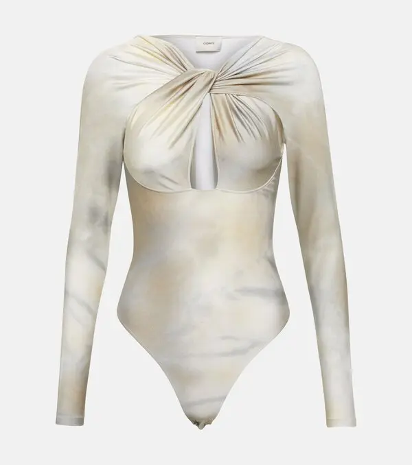 Coperni Criss-cross Jersey Bodysuit - White
