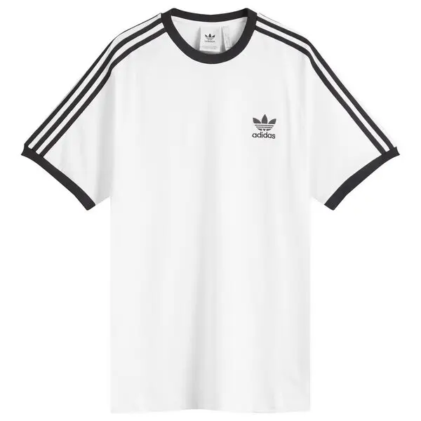Adidas 3 Stripe T-shirt - White