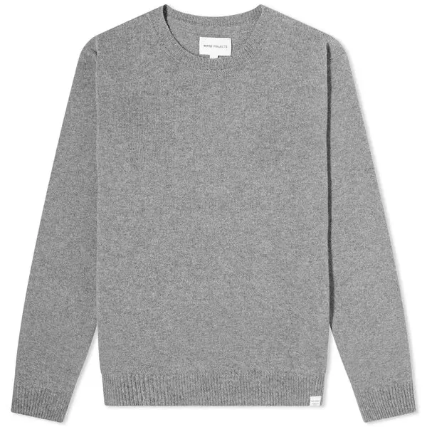 Norse Projects Sigfred Lambswool Knit - Grey Melange