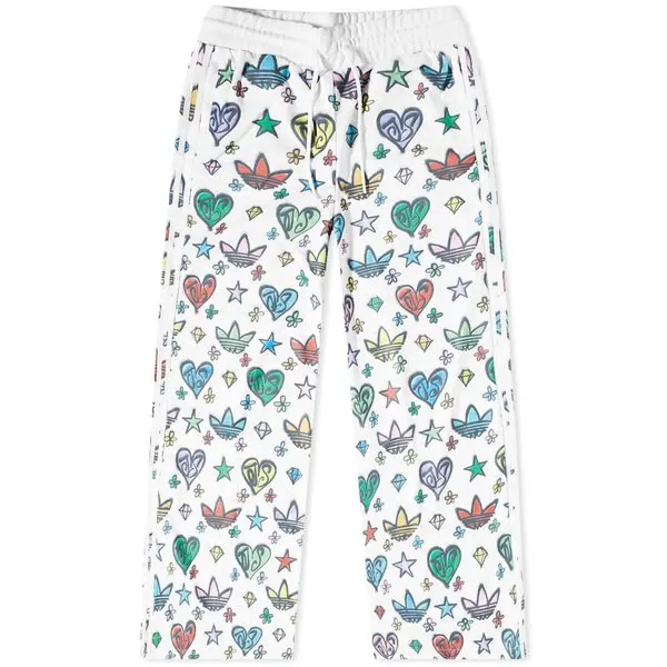 Adidas X Jeremy Scott Mono Wide Track Pant - White | Editorialist