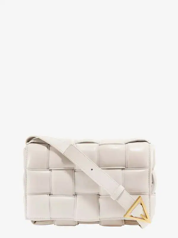 Bottega Veneta Padded Cassette Crossbody Bag - White | Editorialist