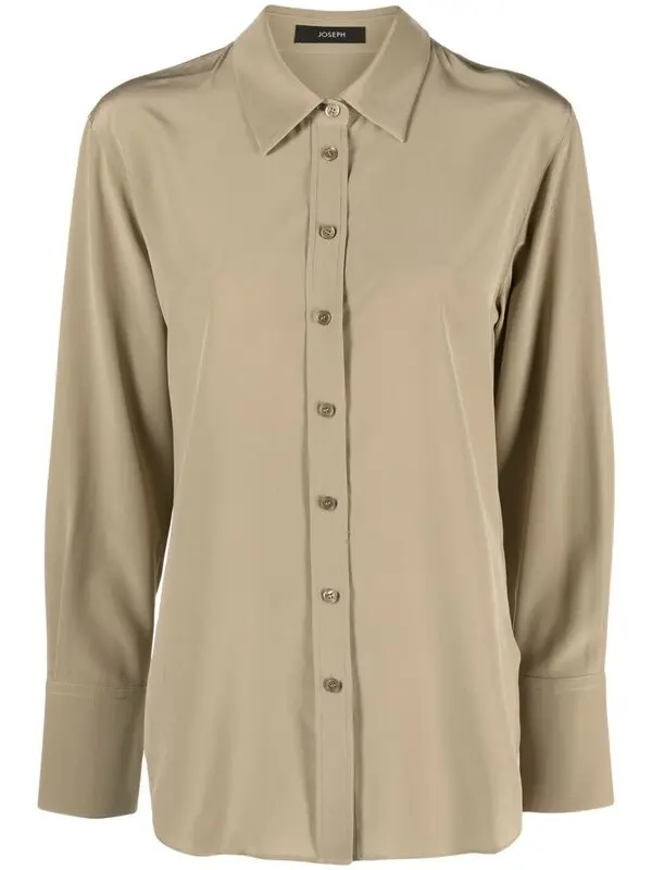 JOSEPH Silk Crepe De Chine Shirt - Green
