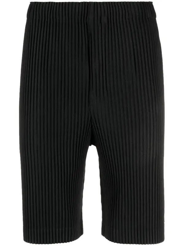 Issey Miyake Plissé Straight-leg Shorts - Black