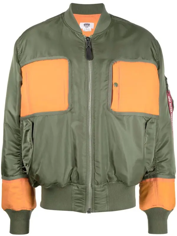 Junya Watanabe Colour-block Panelled Bomber Jacket